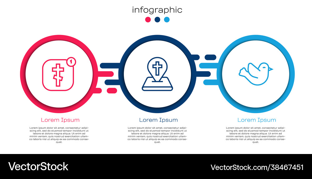 Set line online church pastor preaching location Vector Image