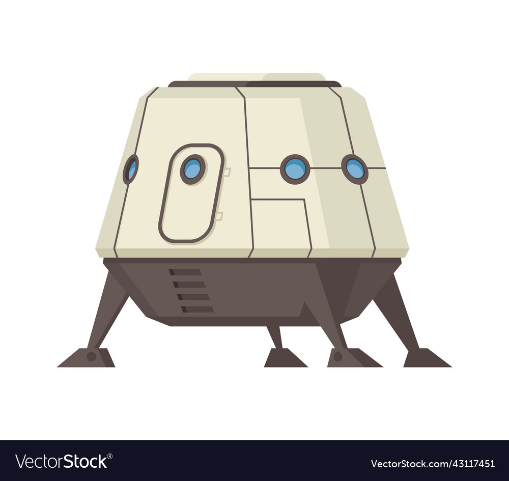 Space landing module composition Royalty Free Vector Image