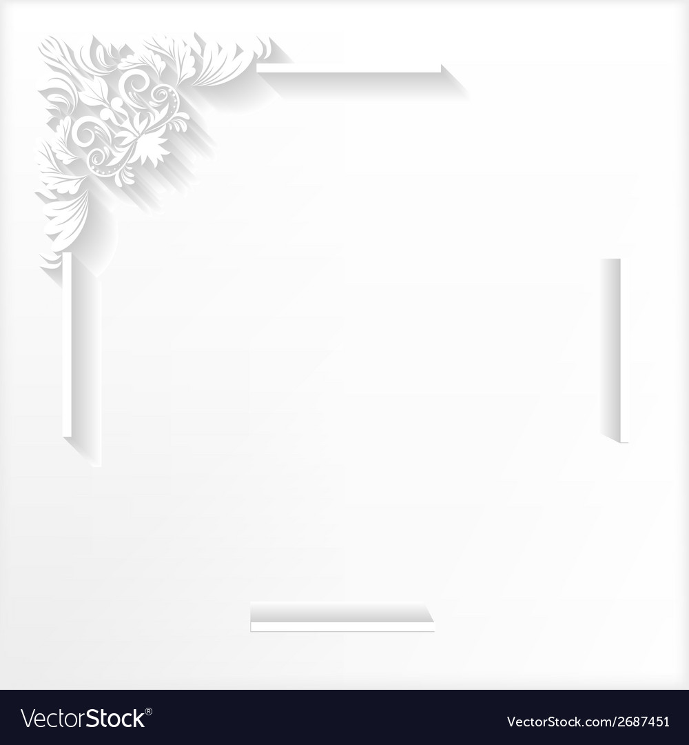 White frame Royalty Free Vector Image - VectorStock