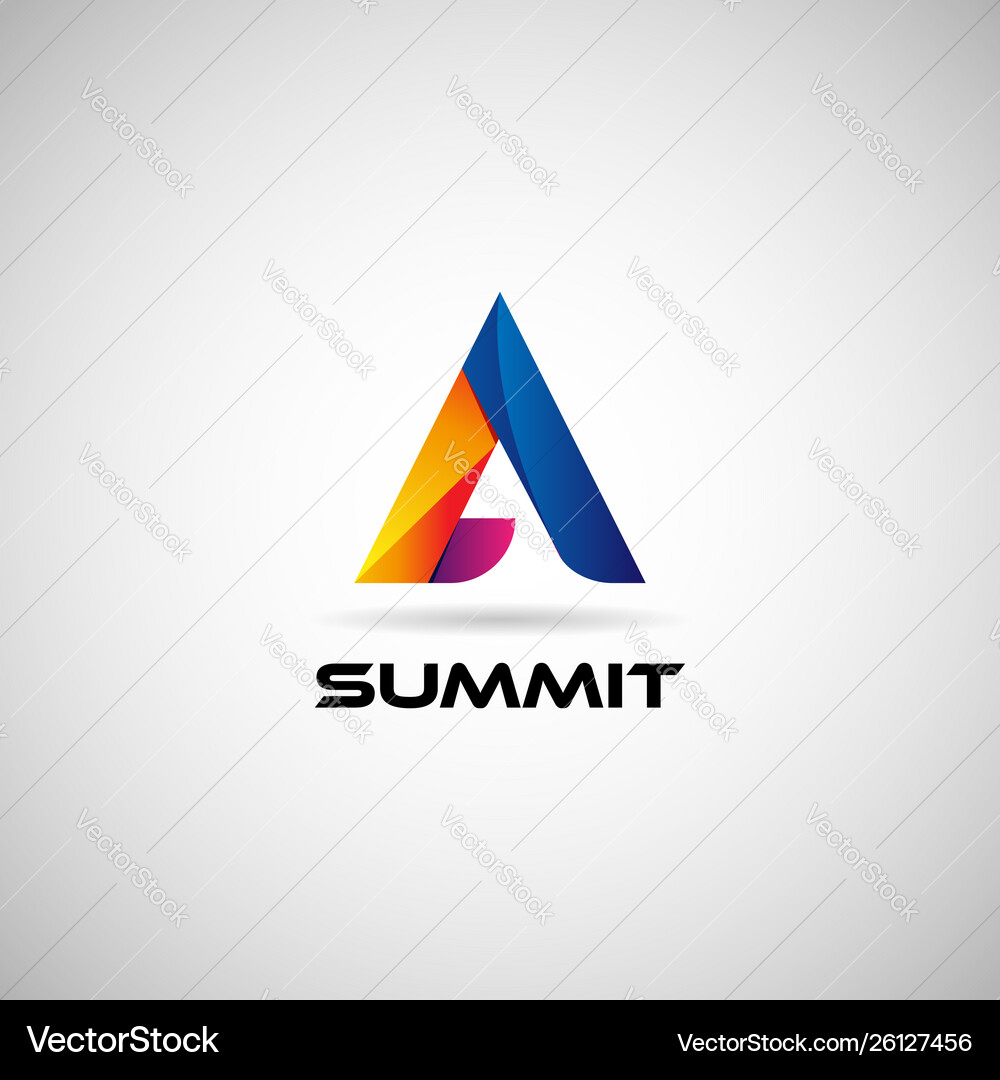 Abstract colorful geometric triangle logo sign Vector Image