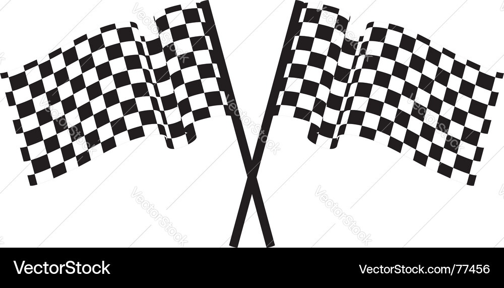 Checked flags Royalty Free Vector Image - VectorStock