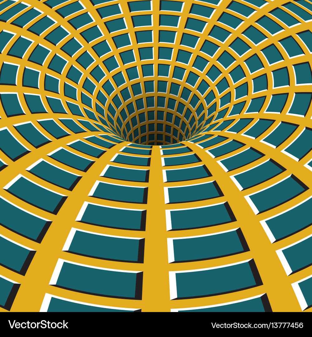 Checkered funnel rotating hole motley moving Vector Image