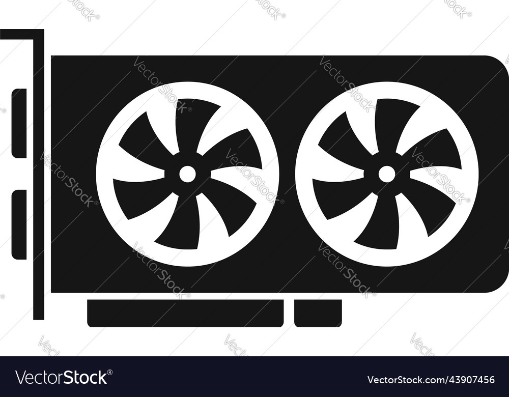 Chip gpu card icon simple graphic pc Royalty Free Vector Chip gpu card icon simple graphic pc Royalty Free Vector