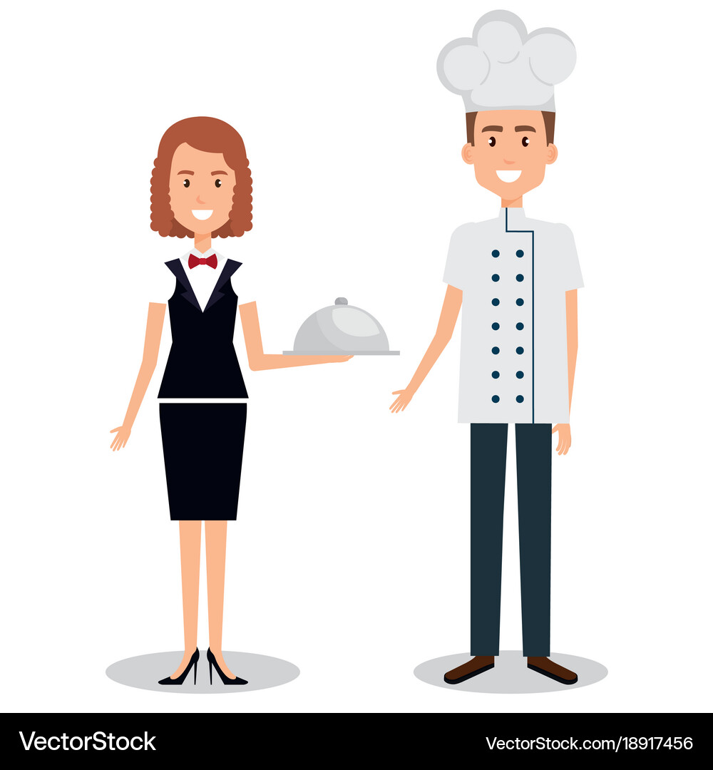 Couple of professional workers Royalty Free Vector Image