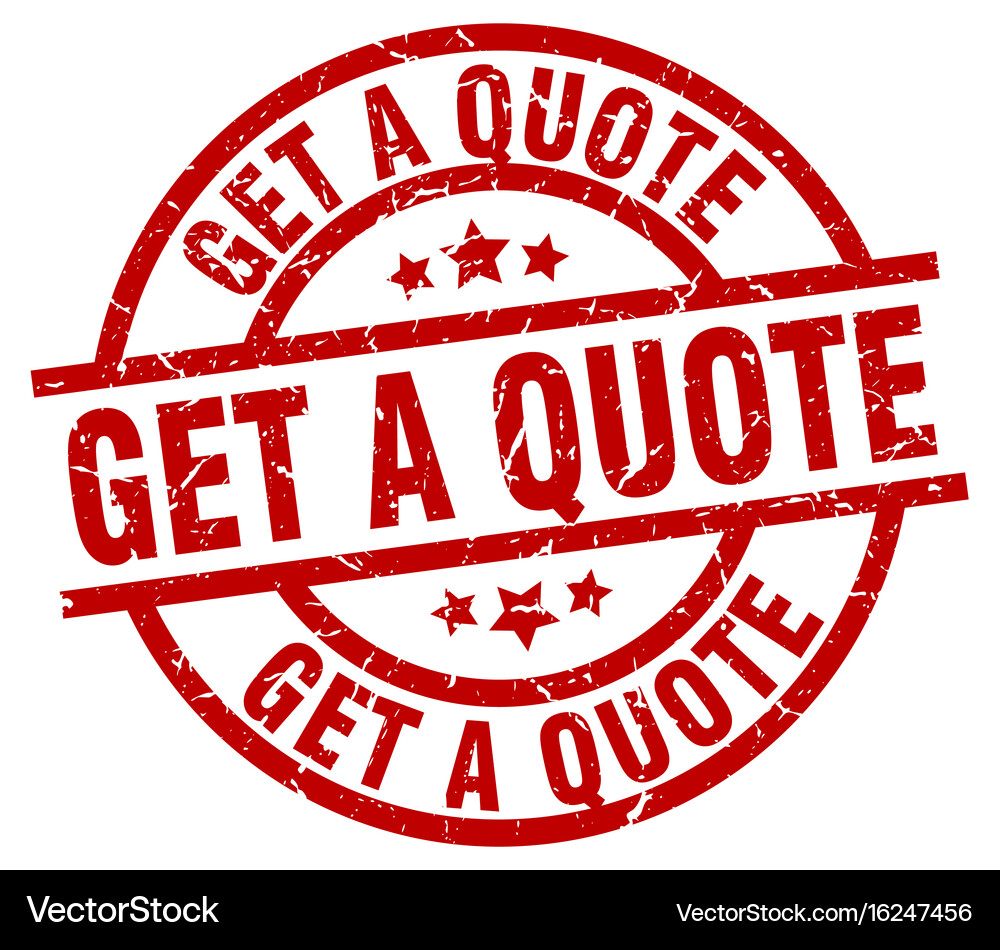 Get a quote round red grunge stamp Royalty Free Vector Image
