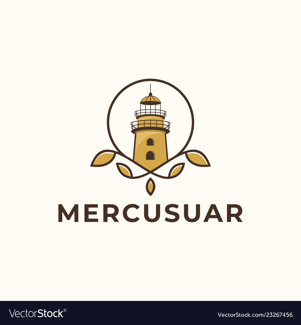 Mercusuar Logo Design Template Royalty Free Vector Image 
