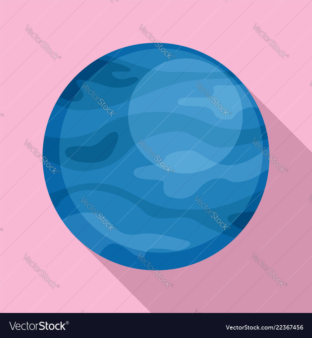 Neptune planet icon flat style Royalty Free Vector Image Neptune planet icon flat style Royalty Free Vector Image