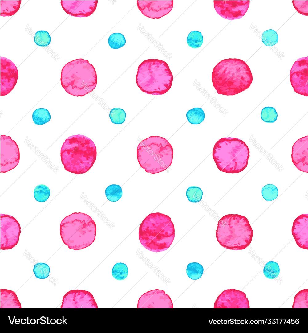Seamless watercolor dots pattern Royalty Free Vector Image
