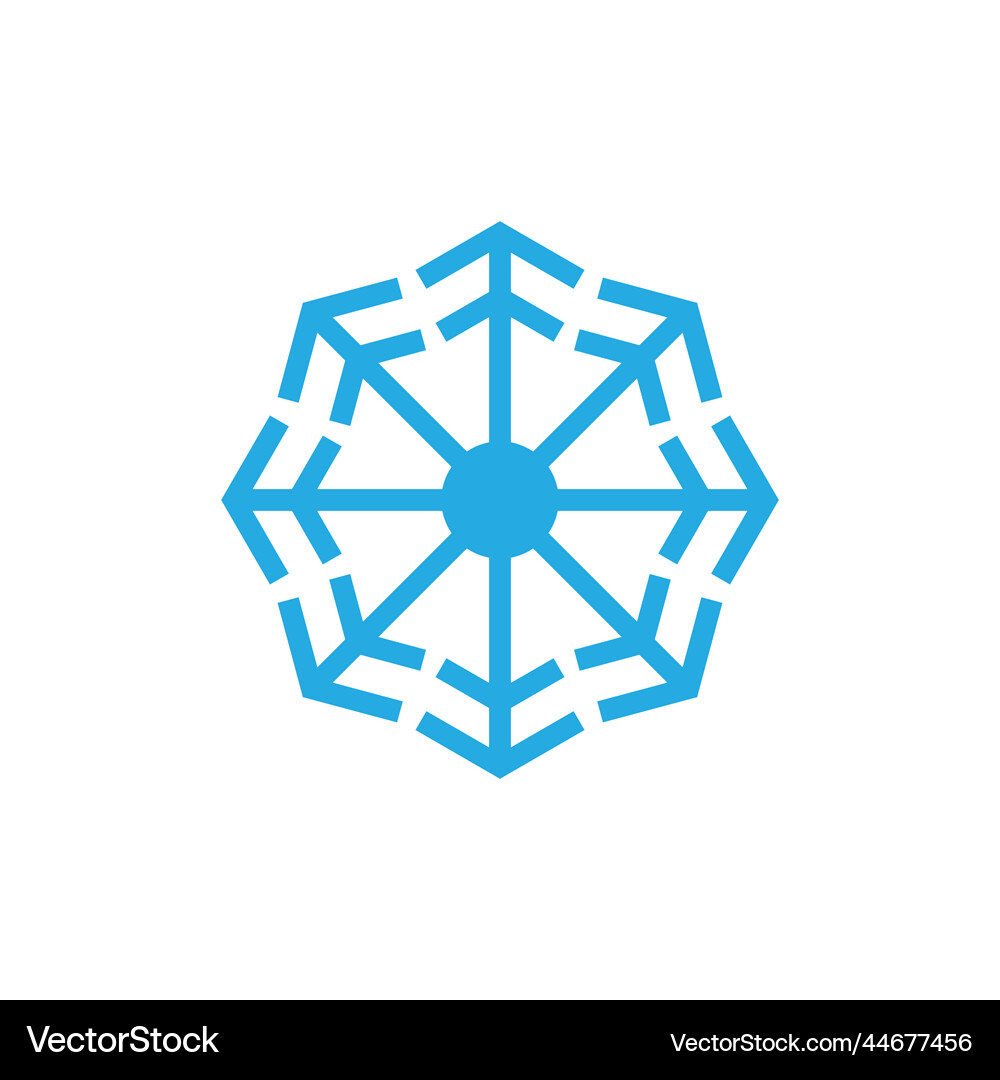 Snowflakes icon and symbol Royalty Free Vector Image