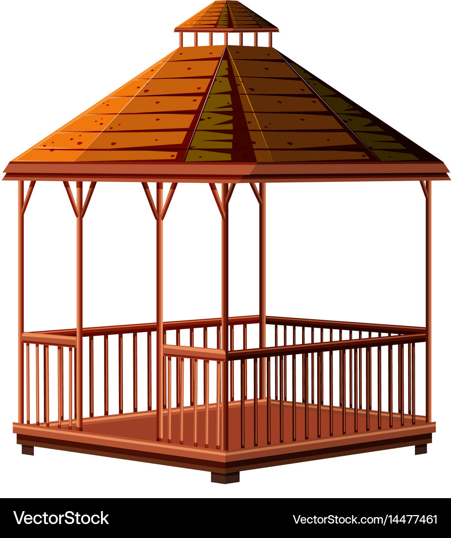 Architecture design for wooden pavilion Royalty Free Vector