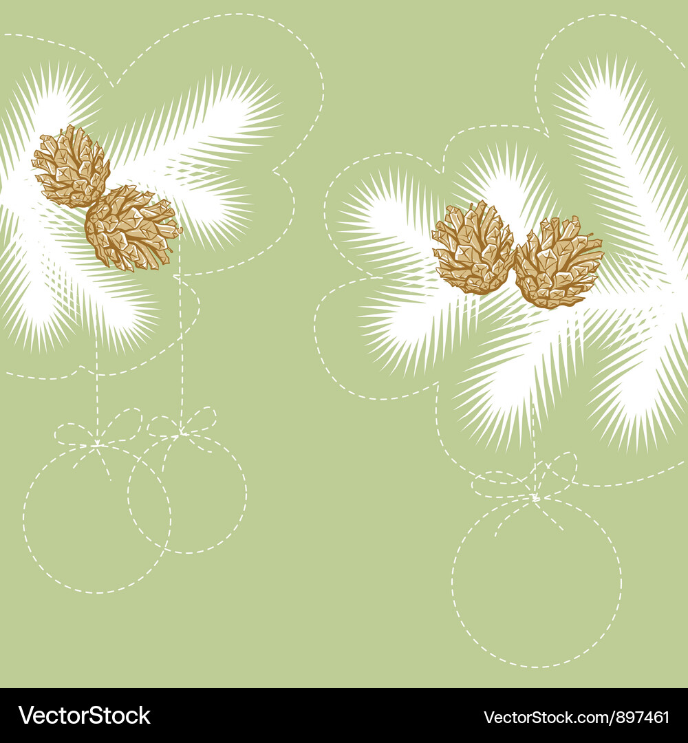 Christmas hand drawn fur tree for xmas design Vector Image