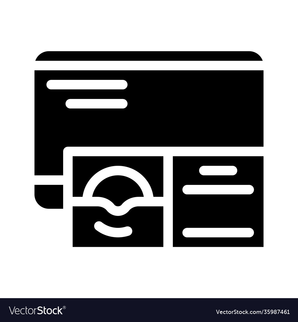 Disc with operating system glyph icon Royalty Free Vector