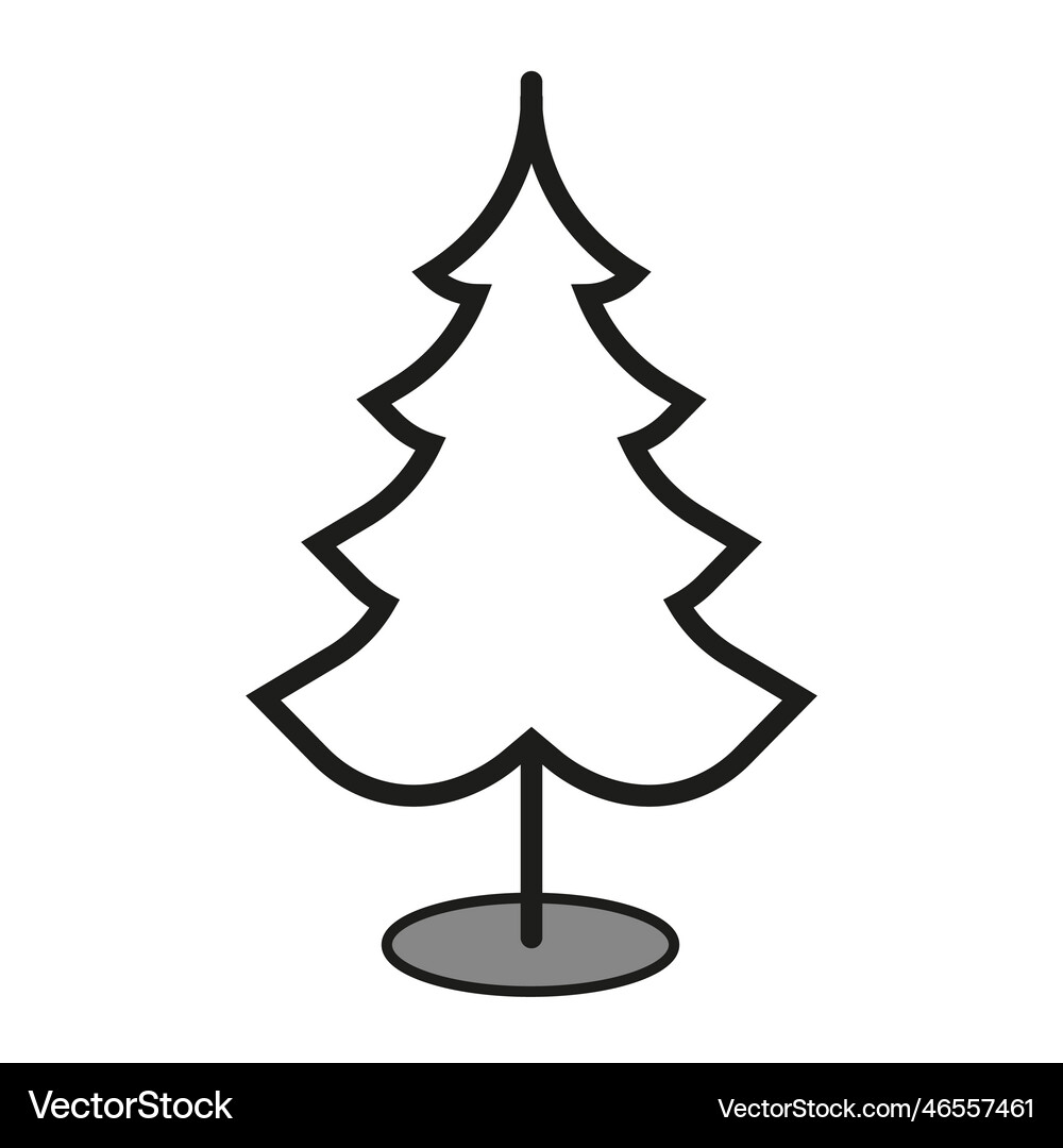 Fir tree icon plant leaf sign stock image eps 10 Vector Image