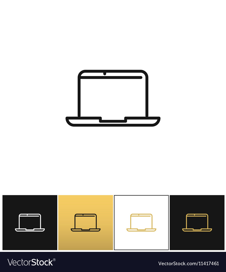 Laptop sign or modern outdoors computer Royalty Free Vector