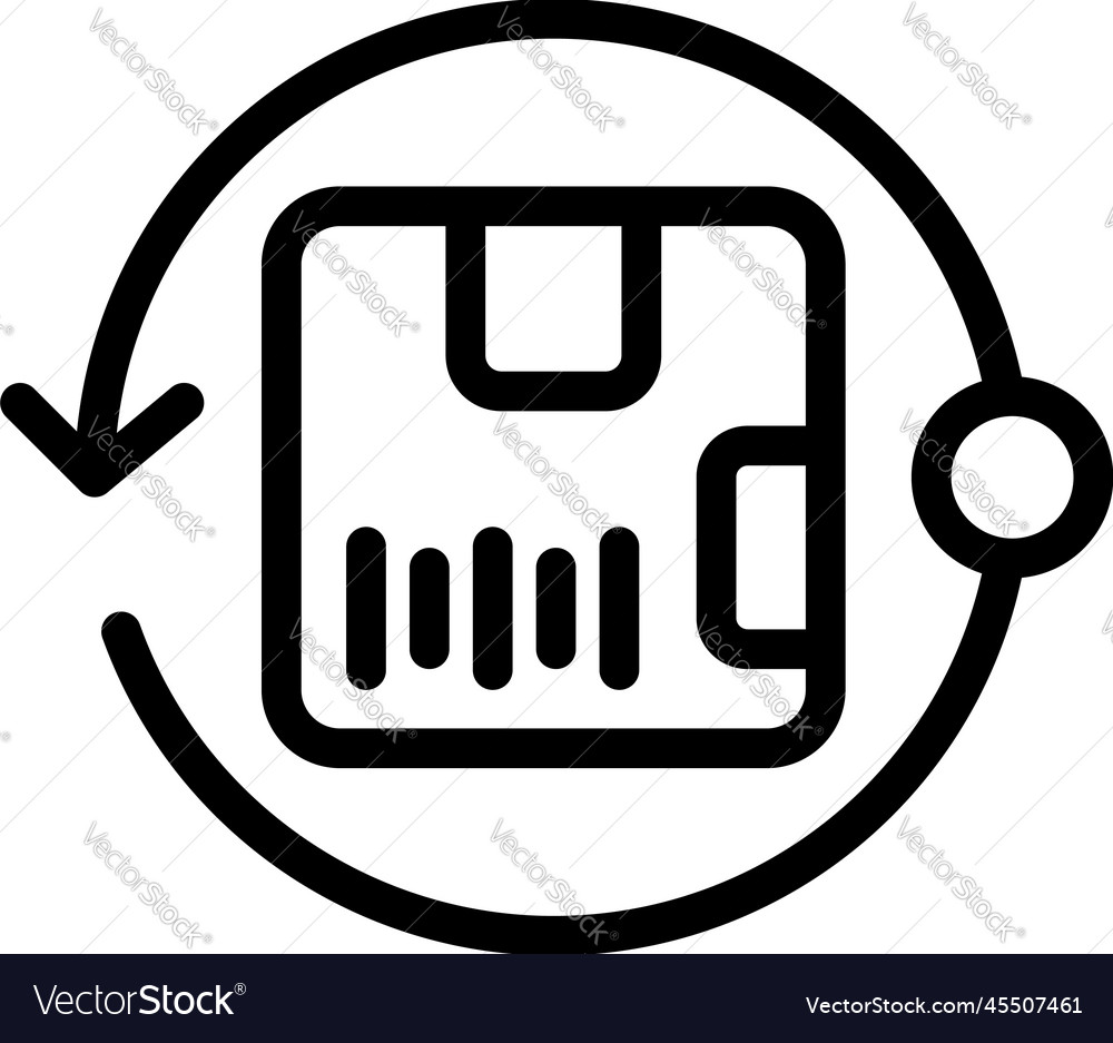 Parcel return icon outline service product Vector Image Parcel return icon outline service product Vector Image