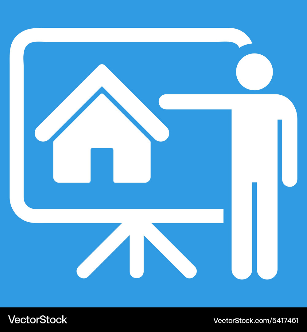 Realtor icon from business bicolor set Royalty Free Vector