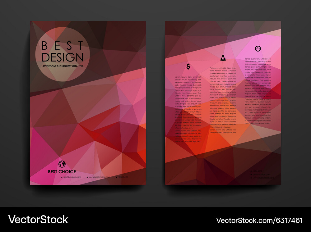 Set of brochure poster design templates Royalty Free Vector
