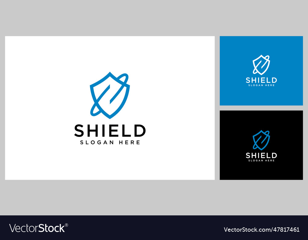 Shield security logo design Royalty Free Vector Image Shield security logo design Royalty Free Vector Image