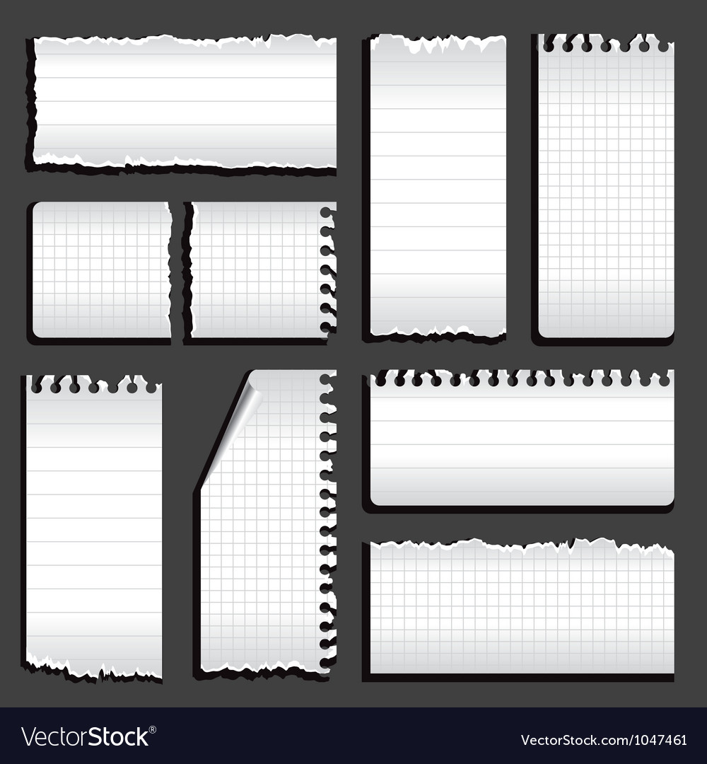 Torn Paper Sheets Royalty Free Vector Image - VectorStock