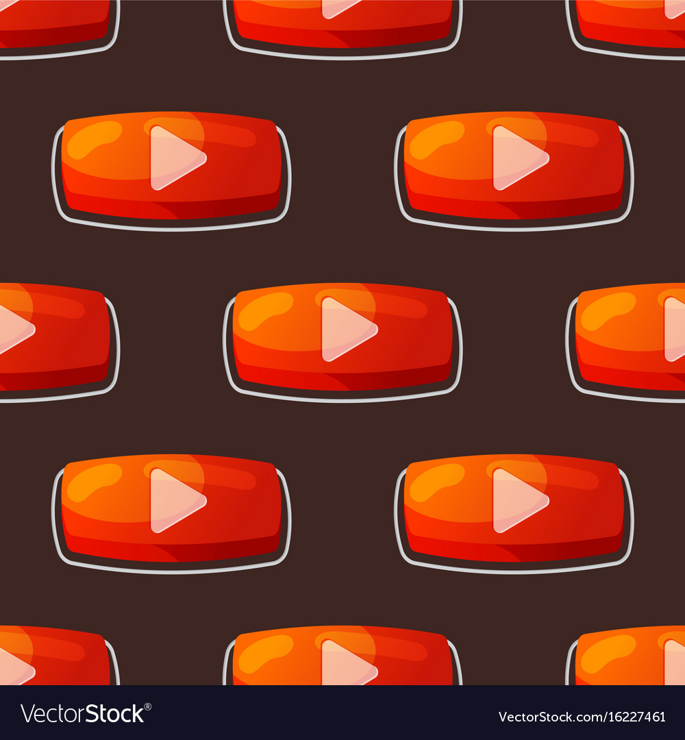 Ui interface button play media internet website Vector Image