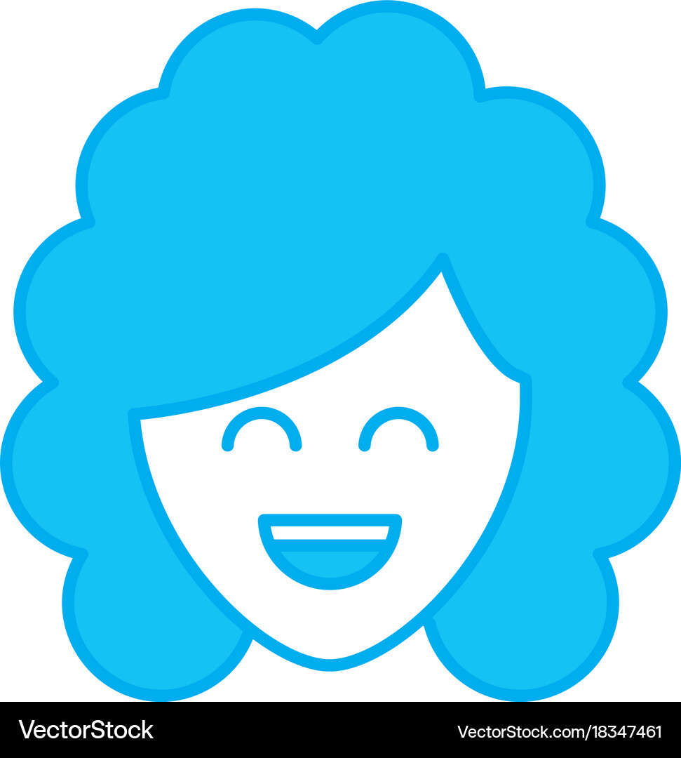 Woman smiling cartoon Royalty Free Vector Image