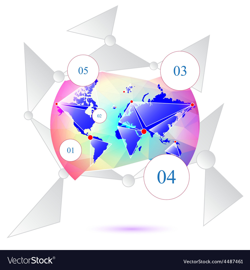 World map abstract background Royalty Free Vector Image