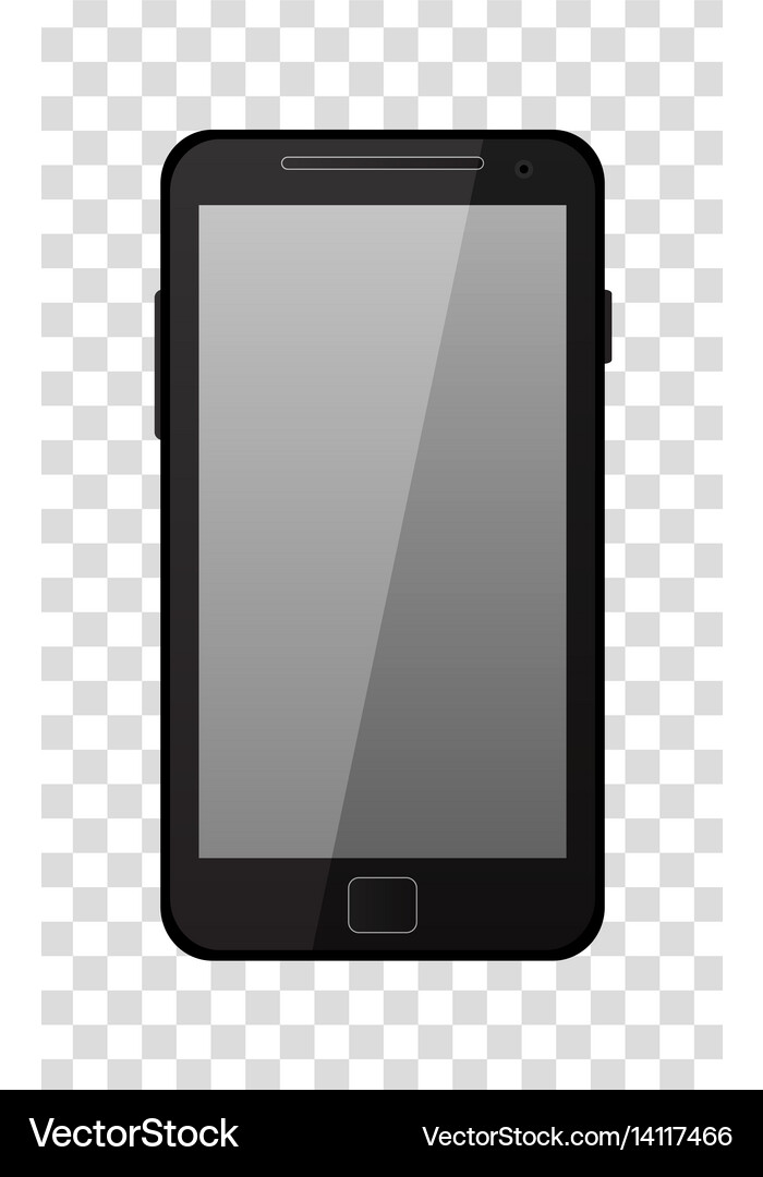 Brown modern mobile phone isolated on white Vector Image