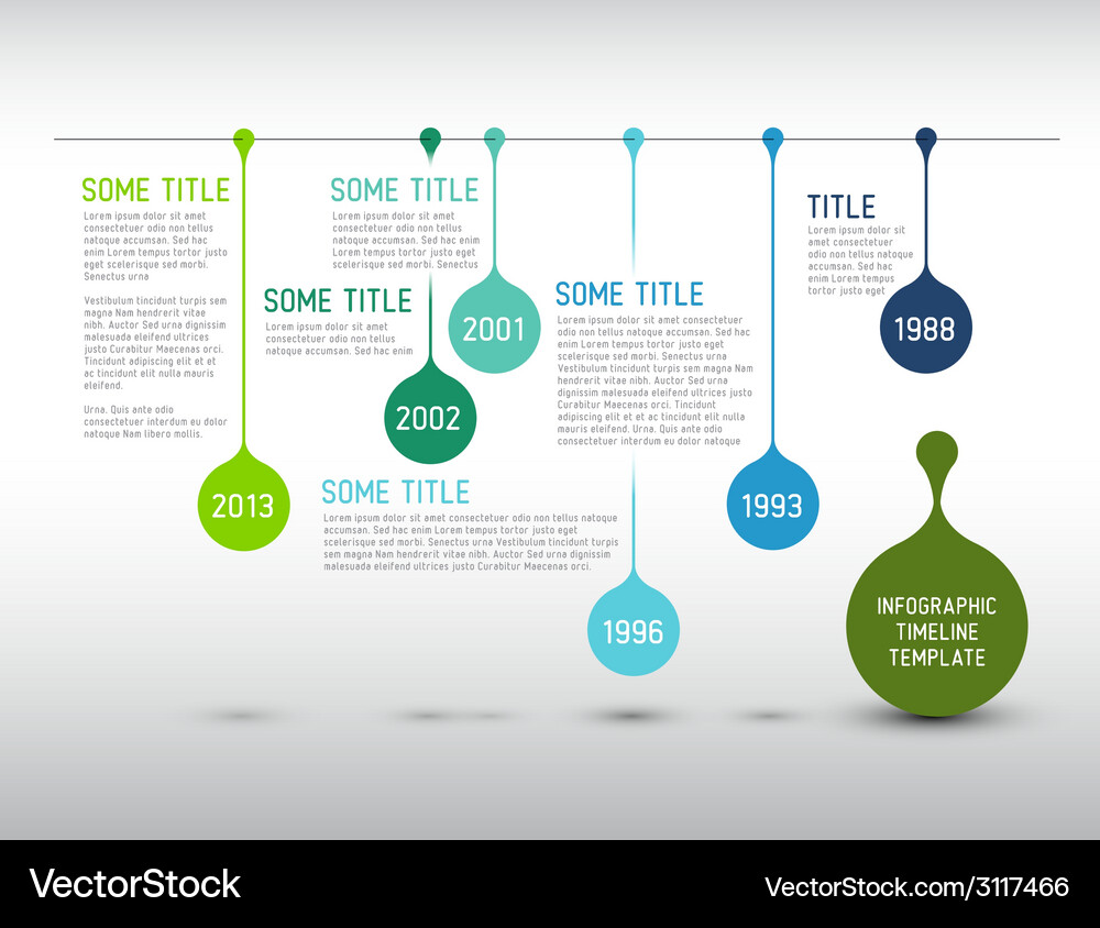 Colorful infographic timeline report template Vector Image