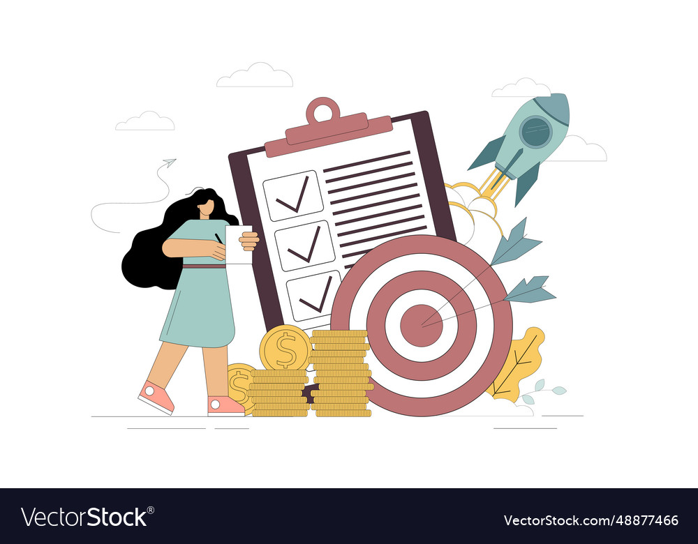 Completed project successful campaign execution Vector Image