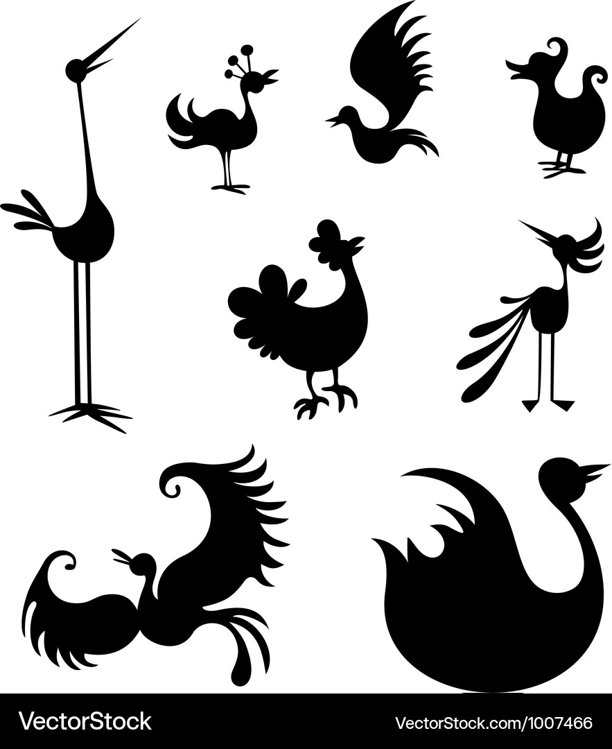 Elegant Bird Collection Royalty Free Vector Image