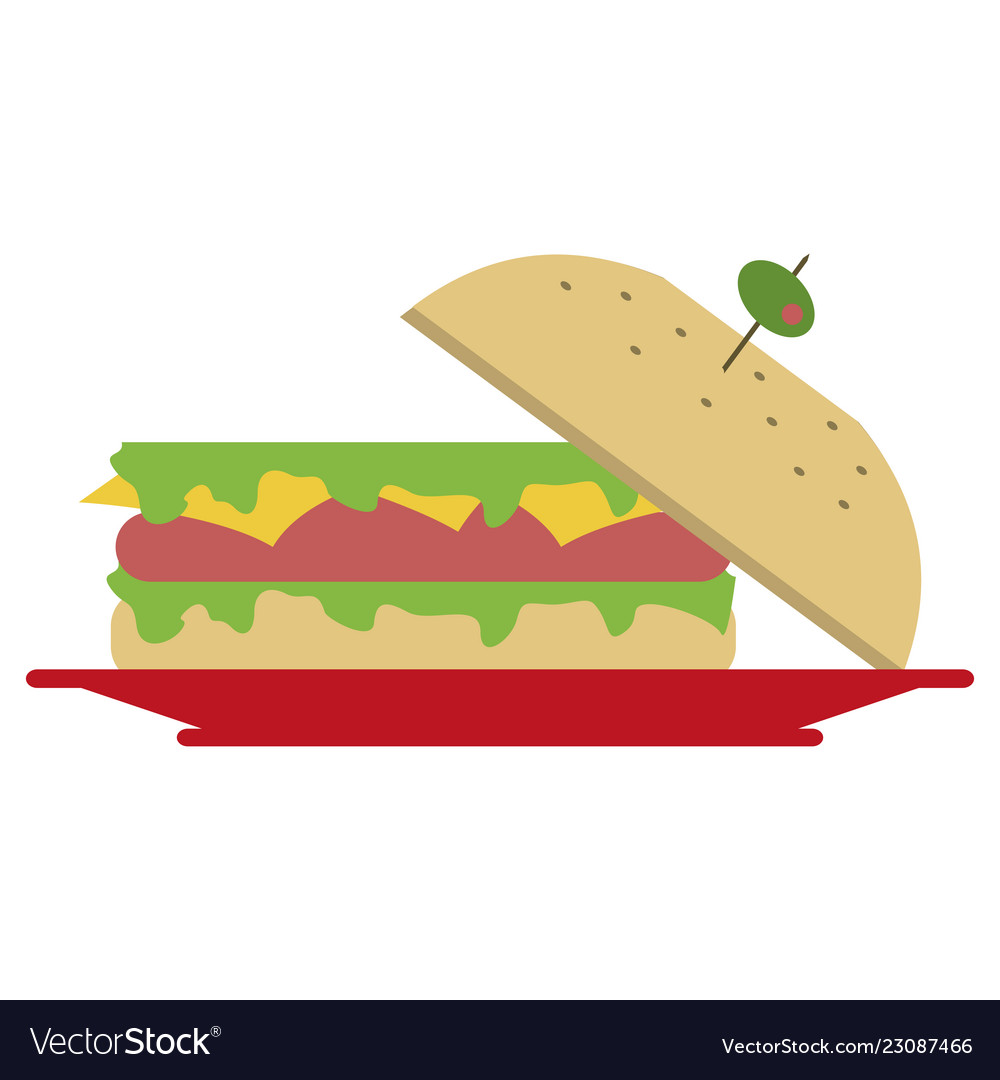 Hamburger fast food Royalty Free Vector Image - VectorStock