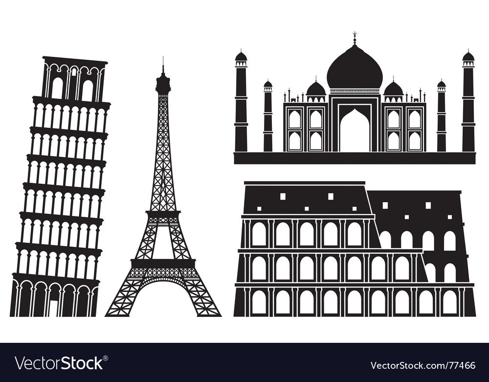 Landmarks Royalty Free Vector Image - VectorStock