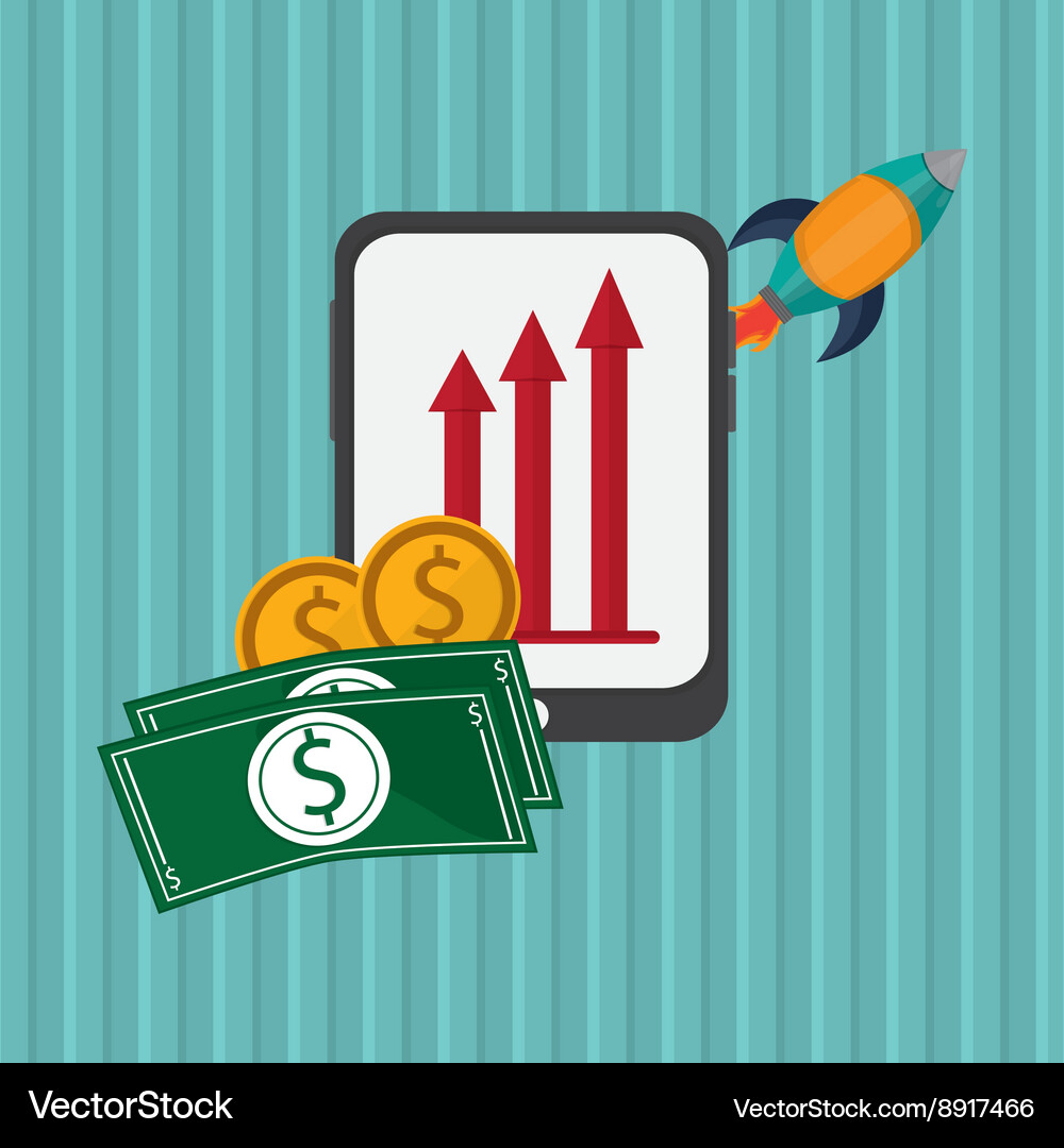 Profit design communication concept colorful Vector Image