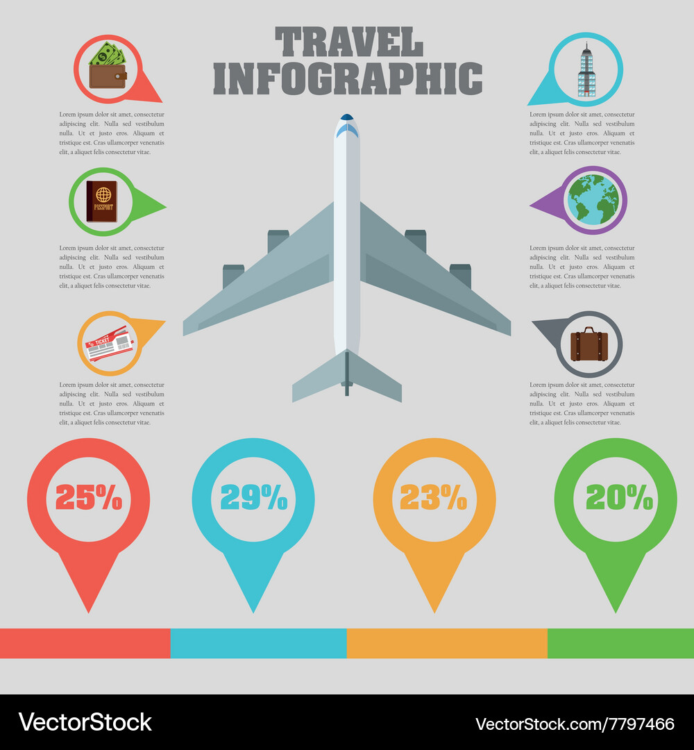 Travel and infographic design Royalty Free Vector Image