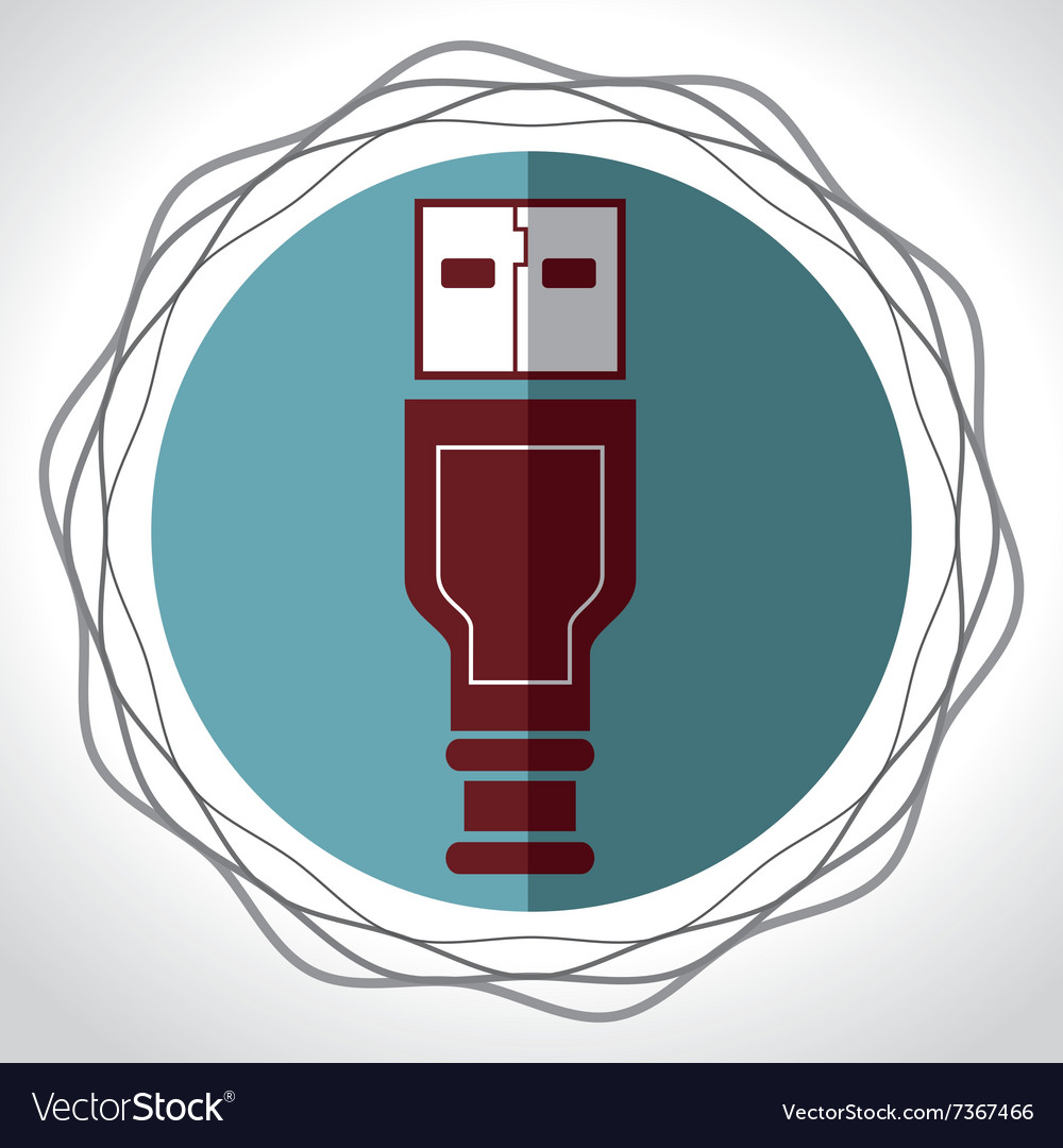 Usb technology connection Royalty Free Vector Image