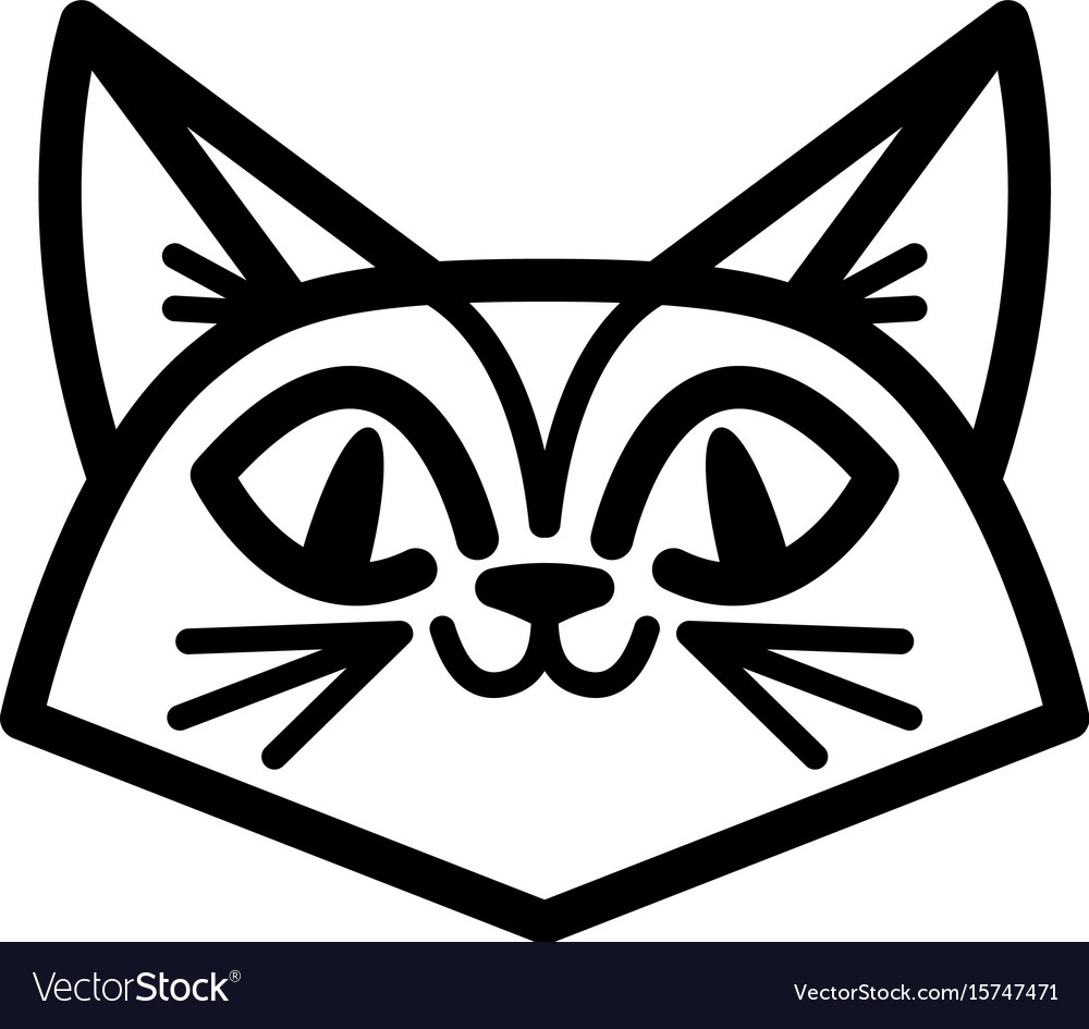 Cat face Royalty Free Vector Image - VectorStock
