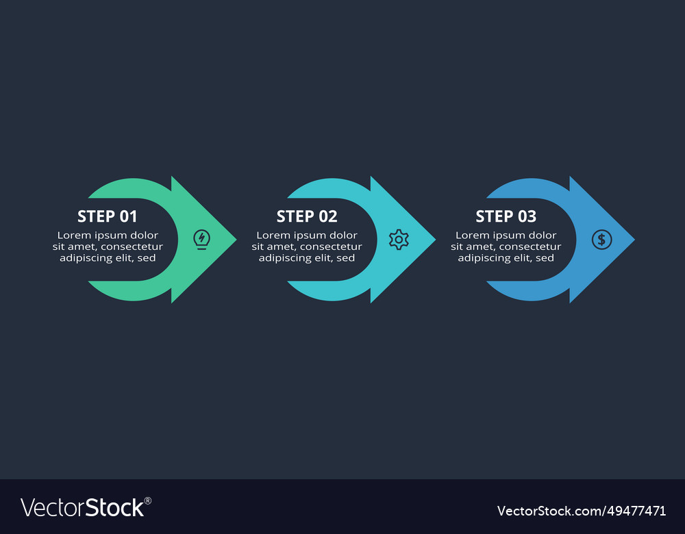 Creative infographic with 3 elements Royalty Free Vector