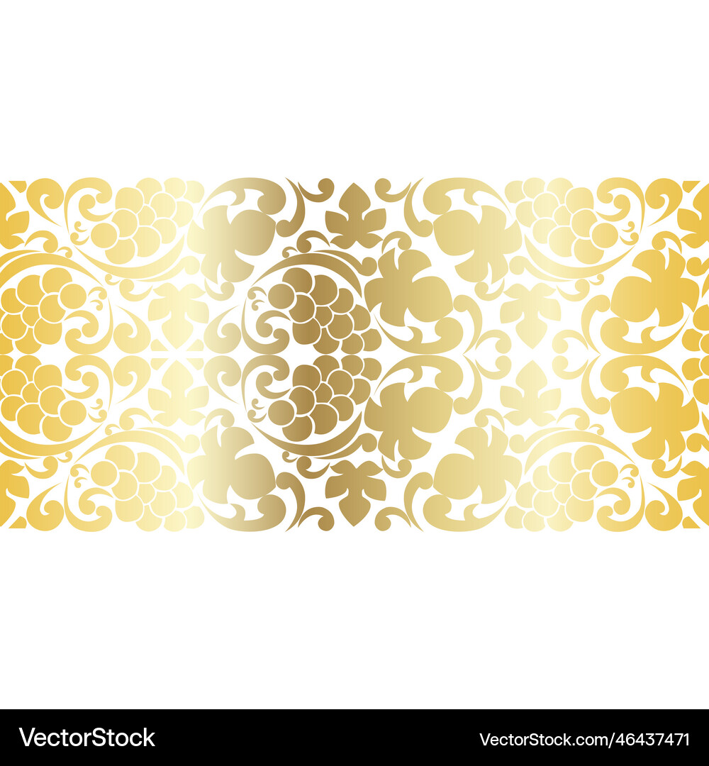 Damask vintage baroque scroll ornament victorian Vector Image