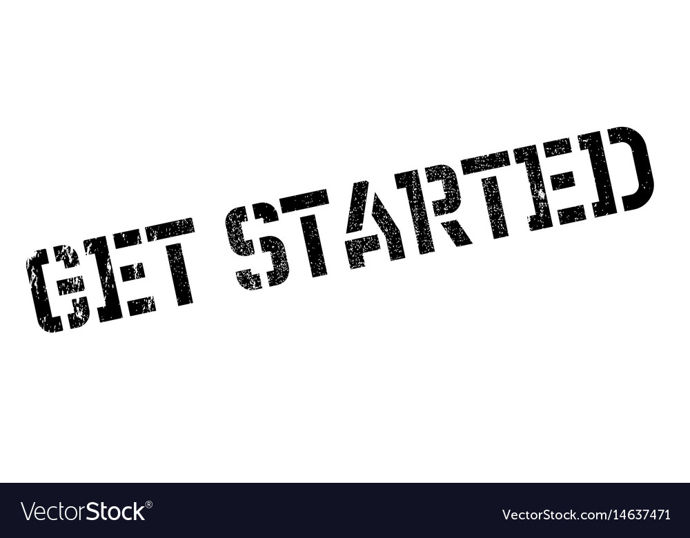 Get started rubber stamp Royalty Free Vector Image