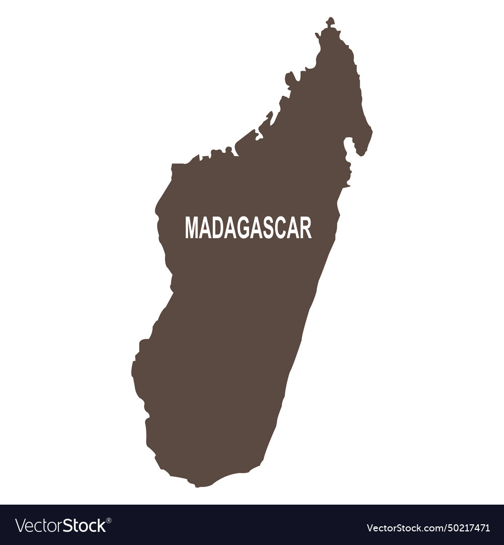 Madagascar map Royalty Free Vector Image - VectorStock