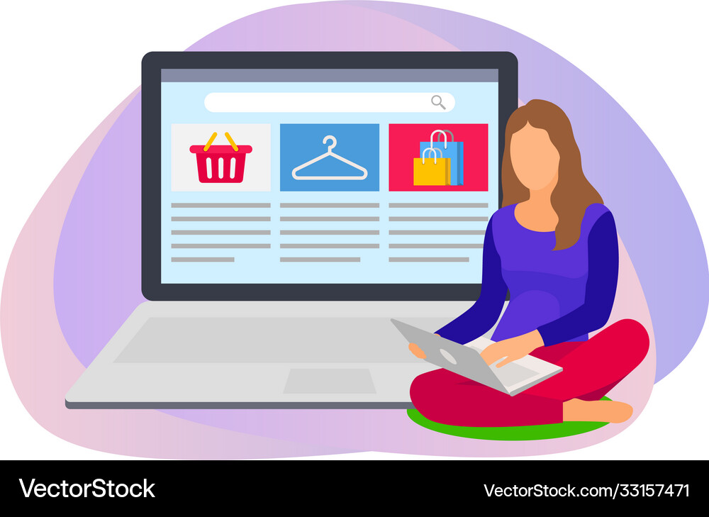 Online shopping Royalty Free Vector Image - VectorStock
