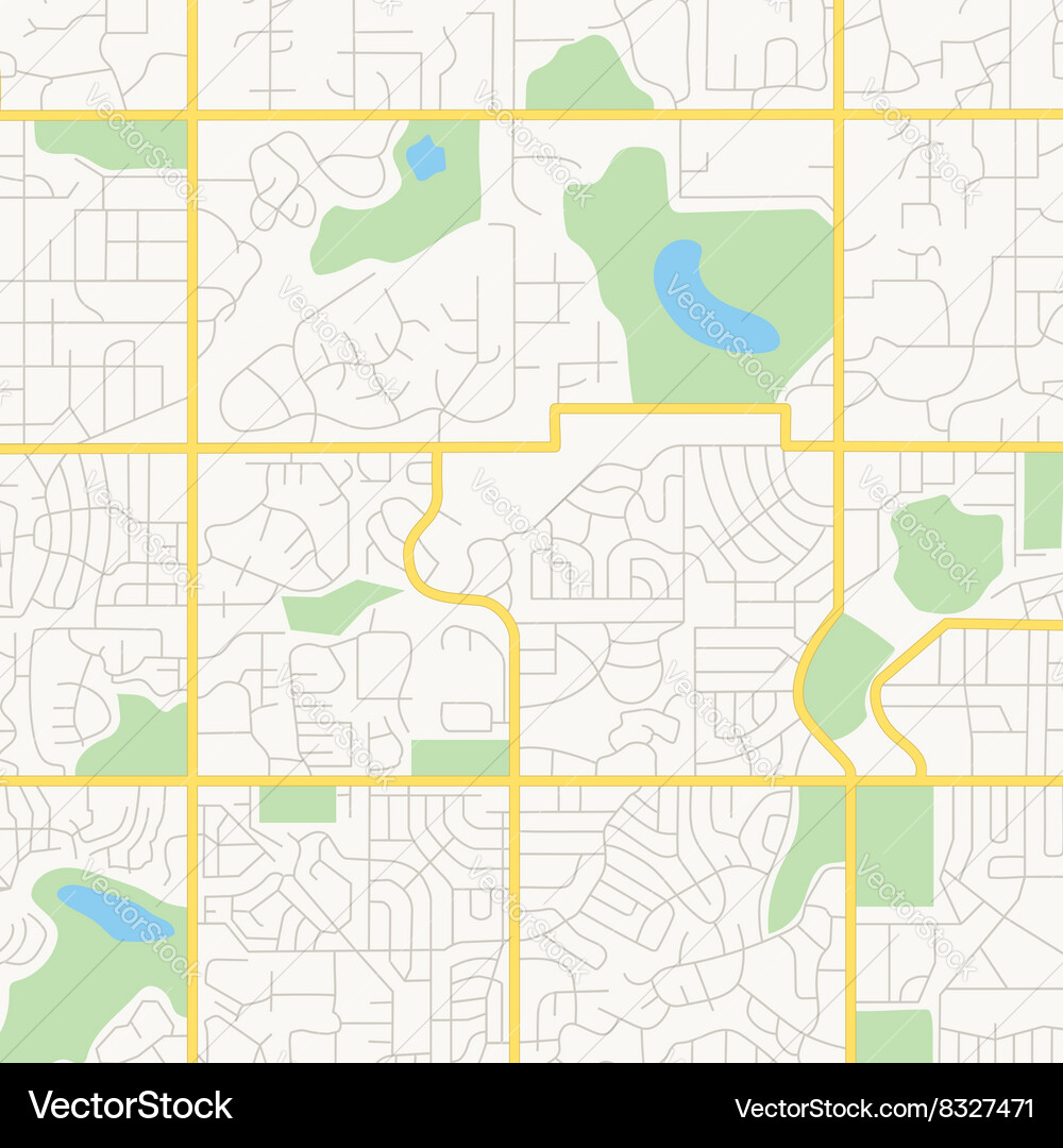 Streets of a city - map Royalty Free Vector Image