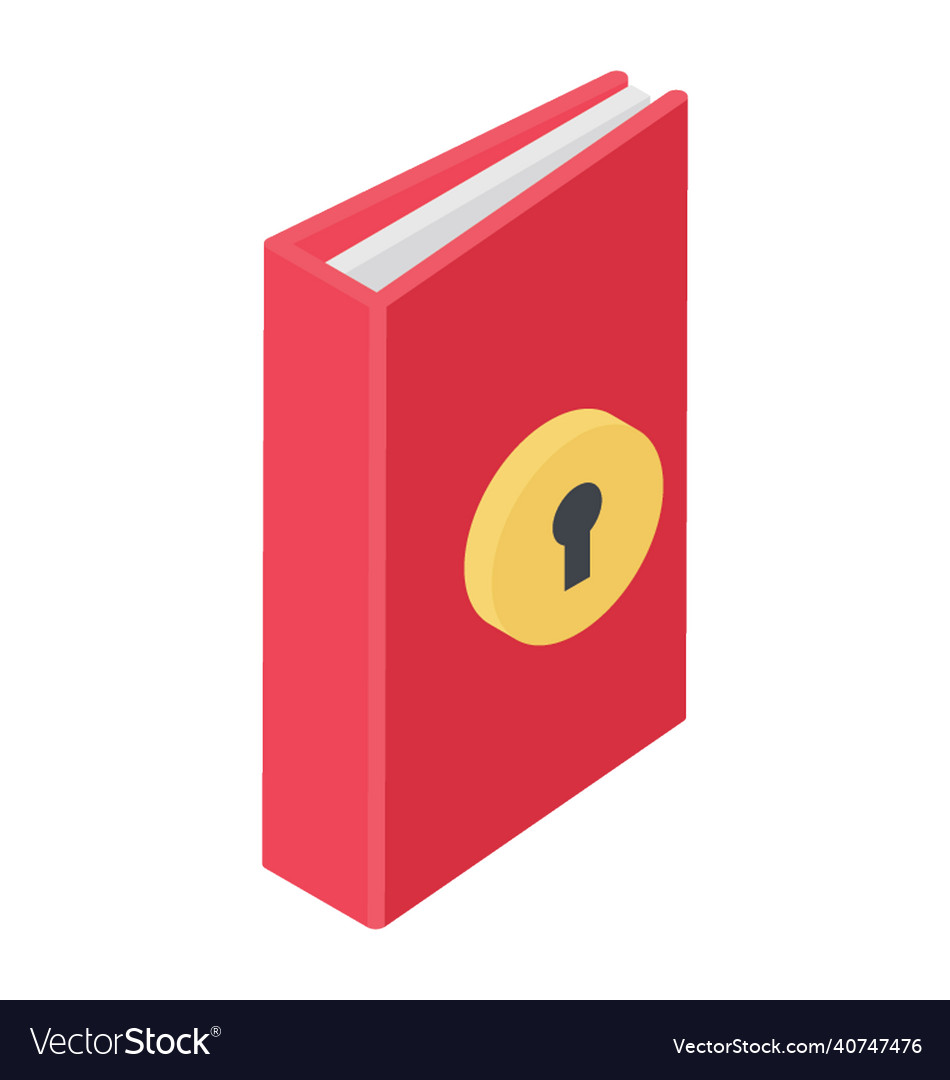 Book lock Royalty Free Vector Image - VectorStock