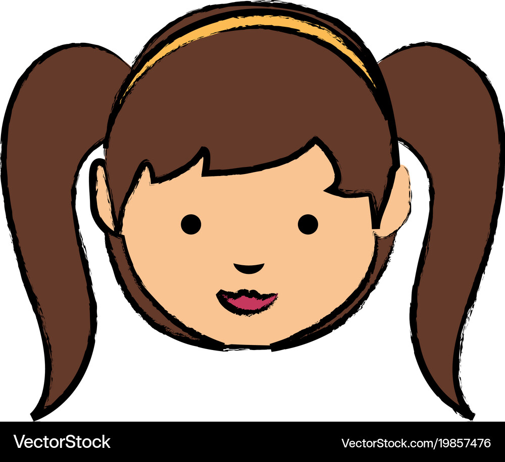 Cartoon girl icon Royalty Free Vector Image - VectorStock