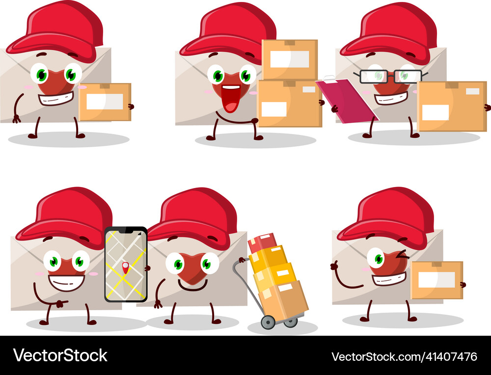 Cleaning service love envelope cute cartoon Vector Image