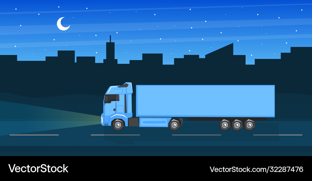 Delivery van truck fast shipping Royalty Free Vector Image