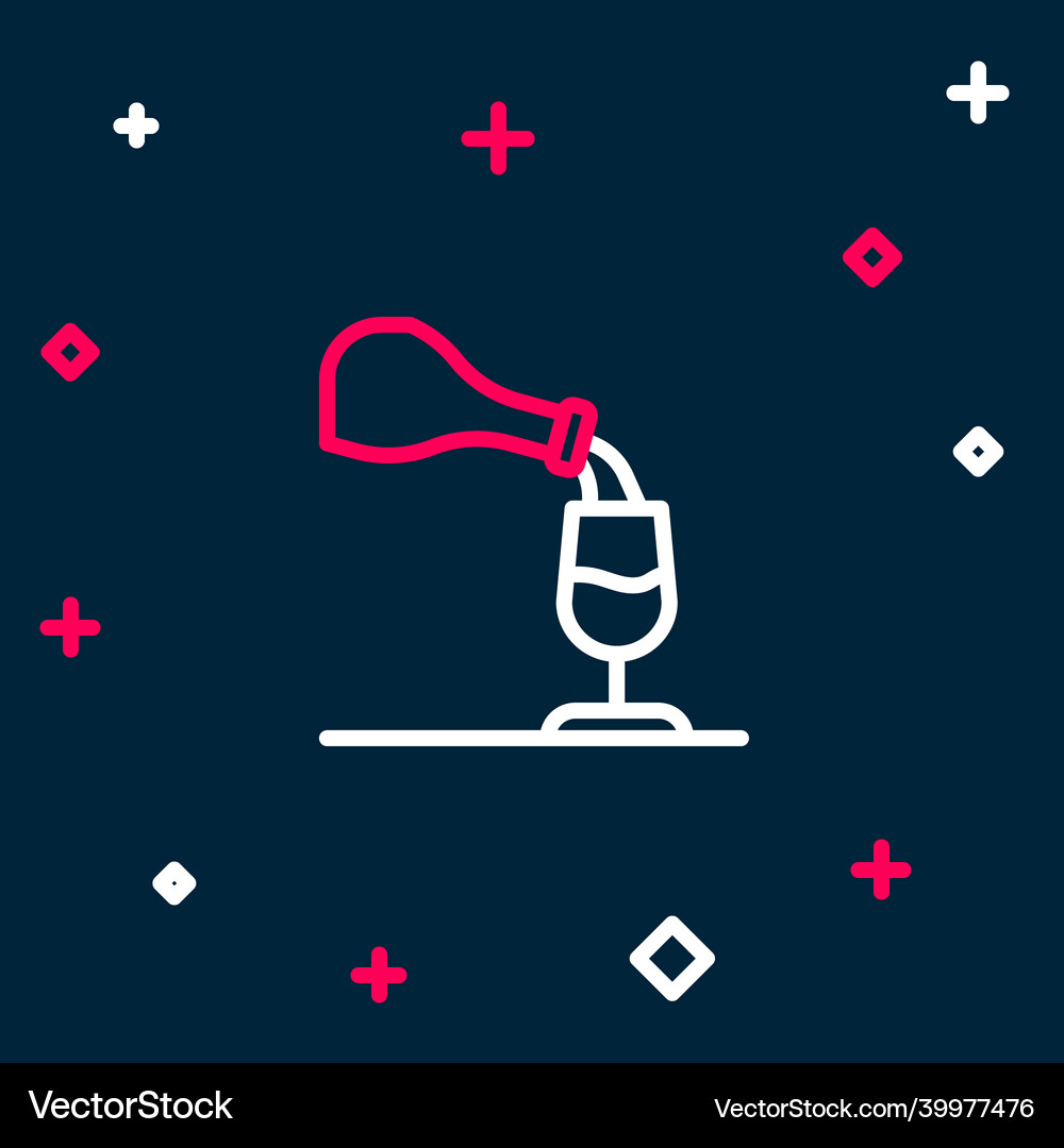 Line wine tasting degustation icon isolated on Vector Image