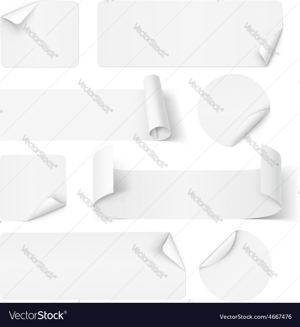 Paper Stickers Royalty Free Vector Image - Vectorstock