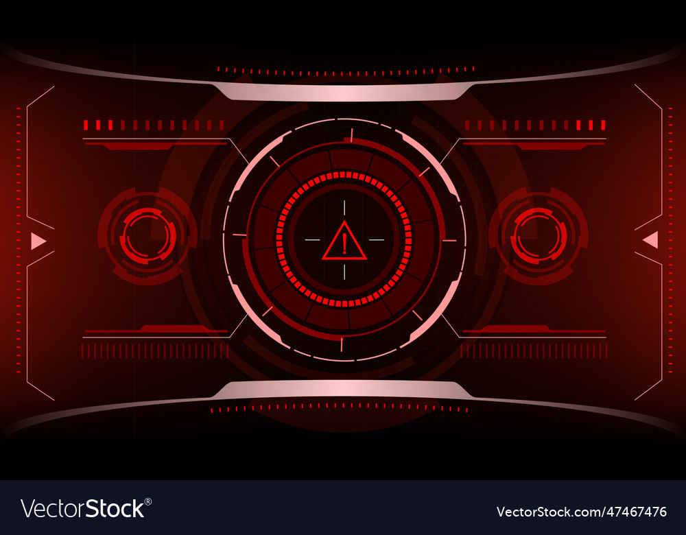 Sci-Fi Danger Warning Interface Royalty Free Vector Image