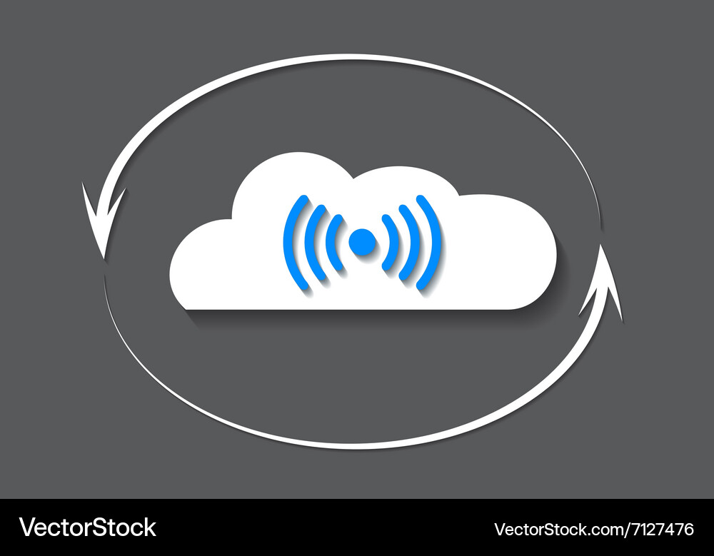 Wi-fi transmission of data Royalty Free Vector Image